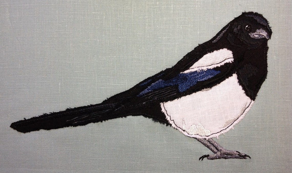 Raw Edge Applique 'Magpie' | Etsy