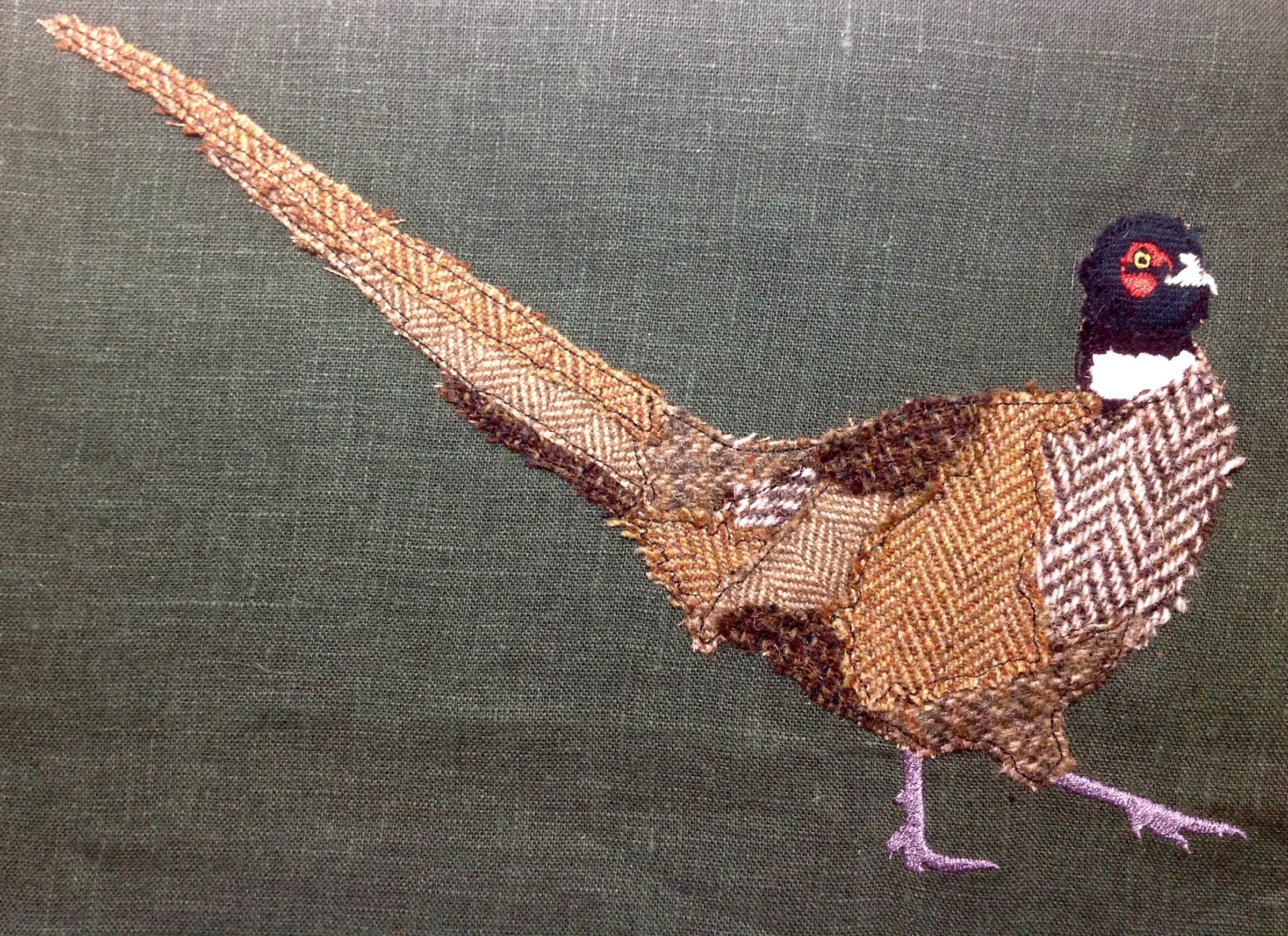 Raw Edge Applique 'mr Pheasant' - Etsy Canada