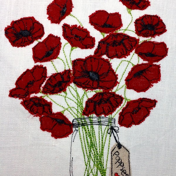 Poppy Applique - Etsy