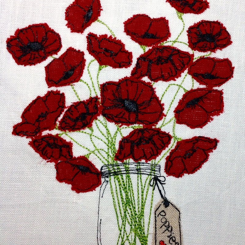 Poppy Applique - Etsy