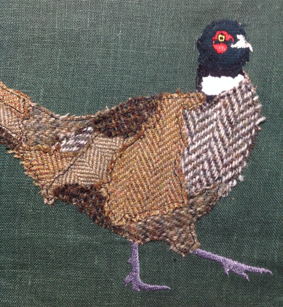 Raw Edge Applique 'mr Pheasant' - Etsy Canada