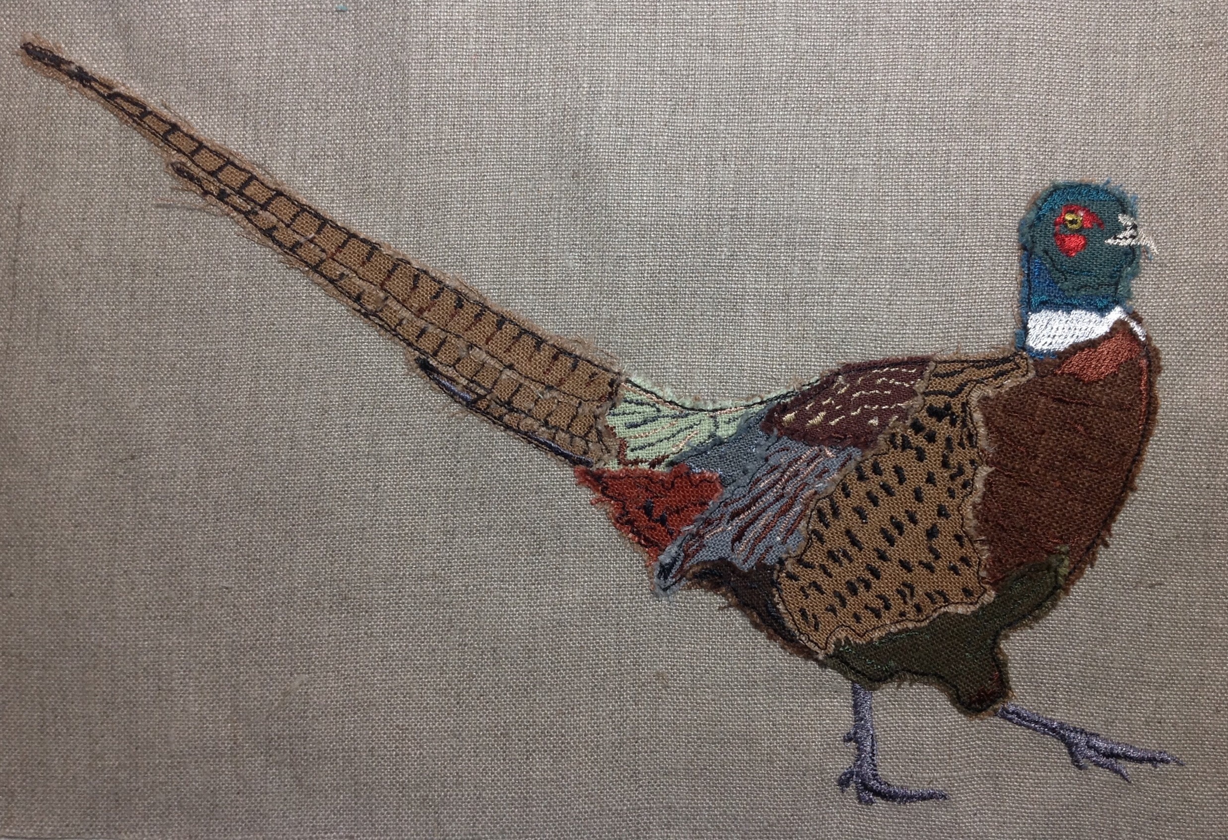 Raw Edge Applique 'mr Pheasant' - Etsy Canada