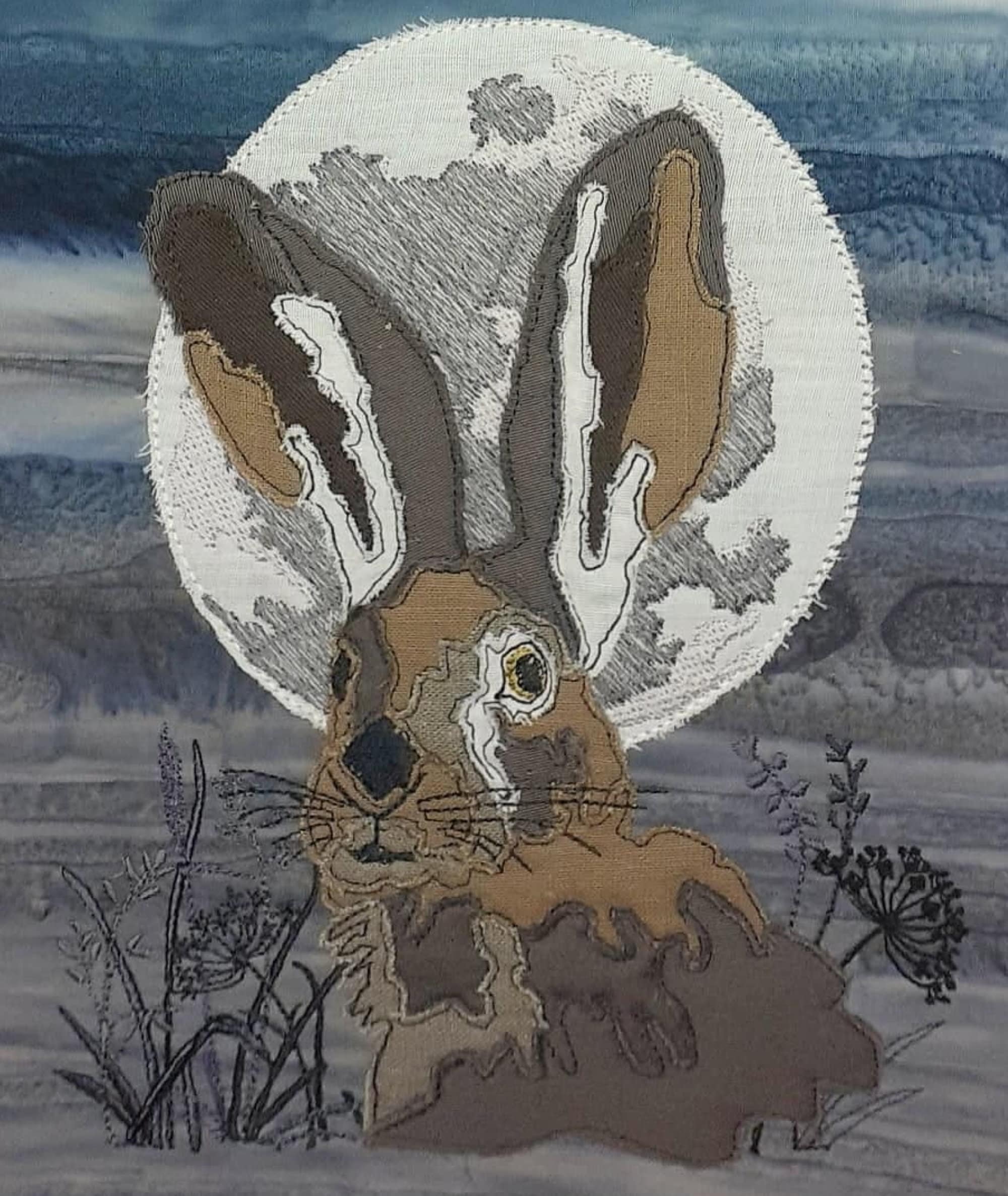 Raw Edge Applique Details to Create 'hare by Moonlight' - for Those ...