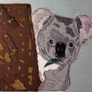 Raw Edge Applique 'peeping Koala' ALL Proceeds Will Be Donated to ...