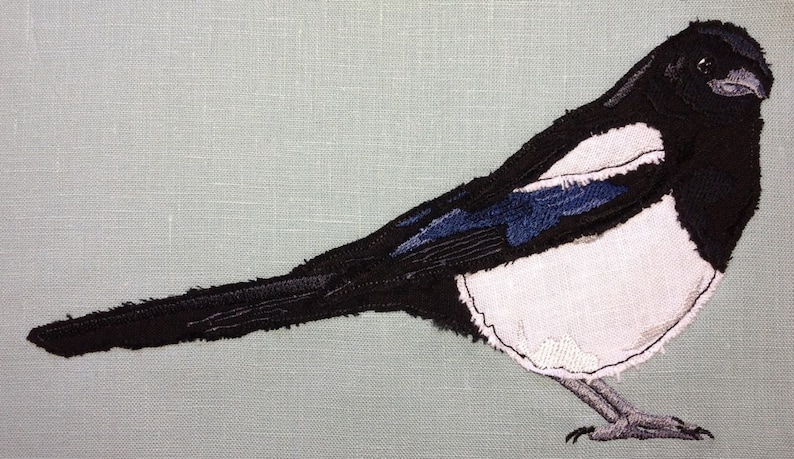 Raw Edge Applique 'Magpie' | Etsy