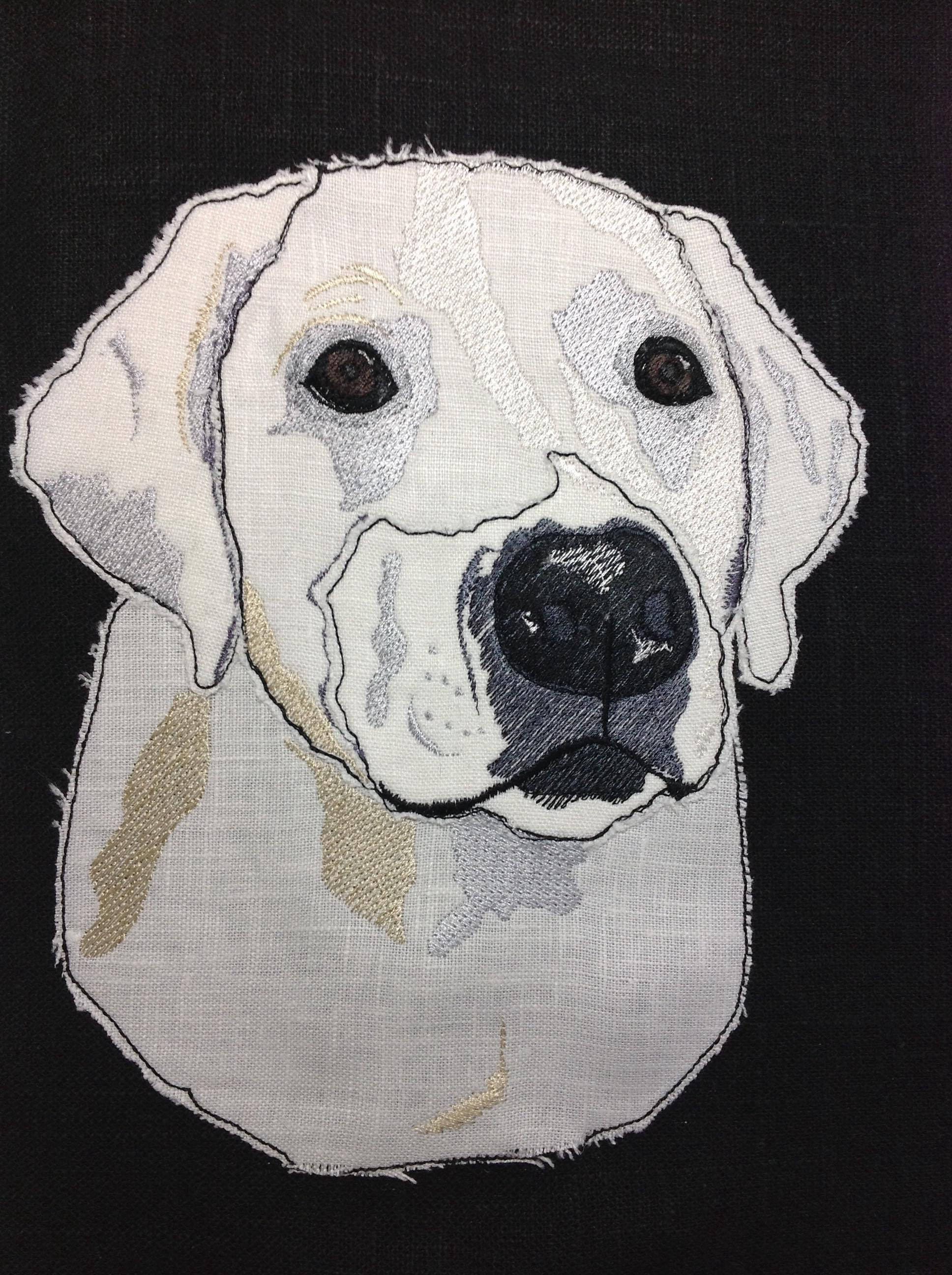 Raw Edge Applique 'GUNNER the LABRADOR' - Etsy
