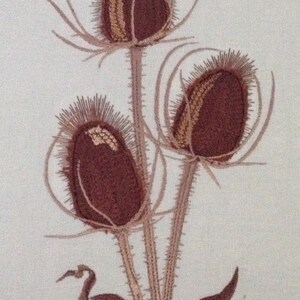 Raw Edge Applique Design 'teasels/thistle' - Etsy