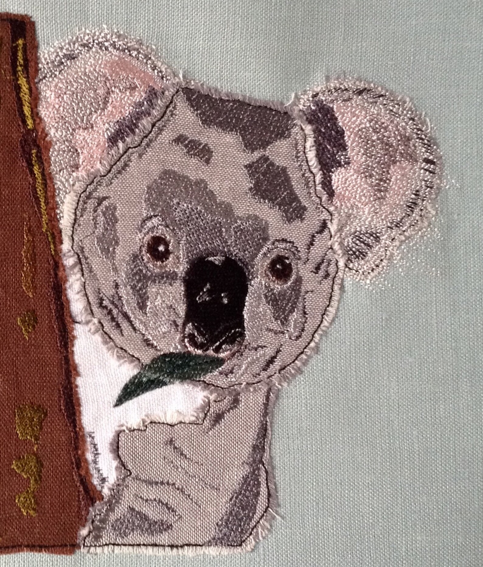 Raw Edge Applique 'peeping Koala' ALL Proceeds Will Be Donated to ...
