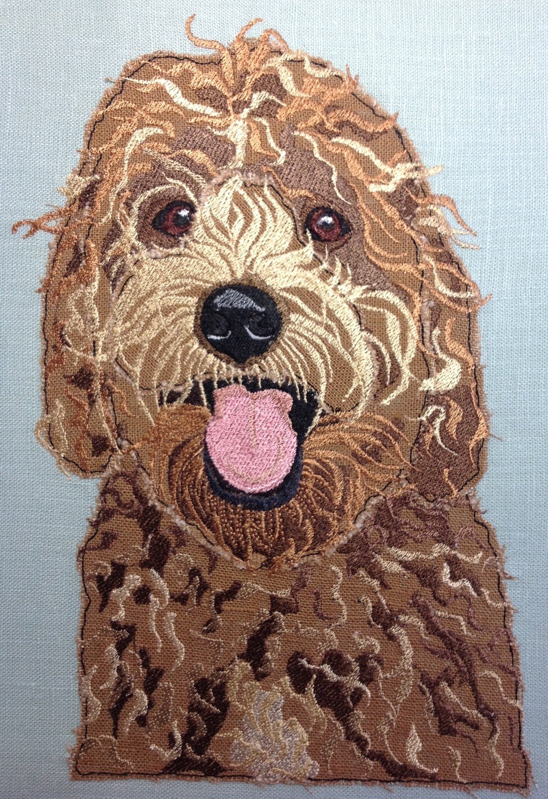 Raw Edge Applique 'NASH the Cavapoo' - Etsy