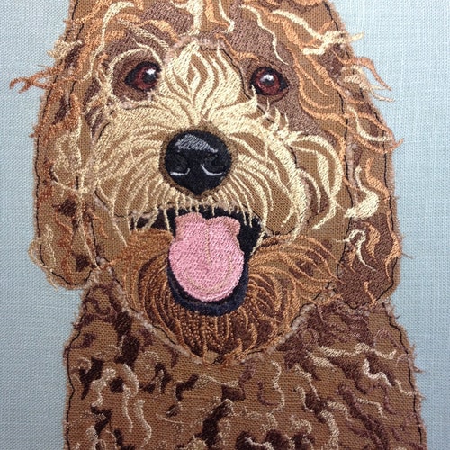 Raw Edge Applique 'nell the Springer Spaniel' - Etsy