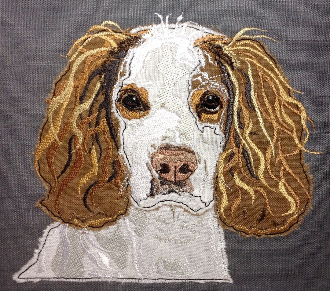 Raw Edge Applique 'becky Cocker Spaniel' - Etsy