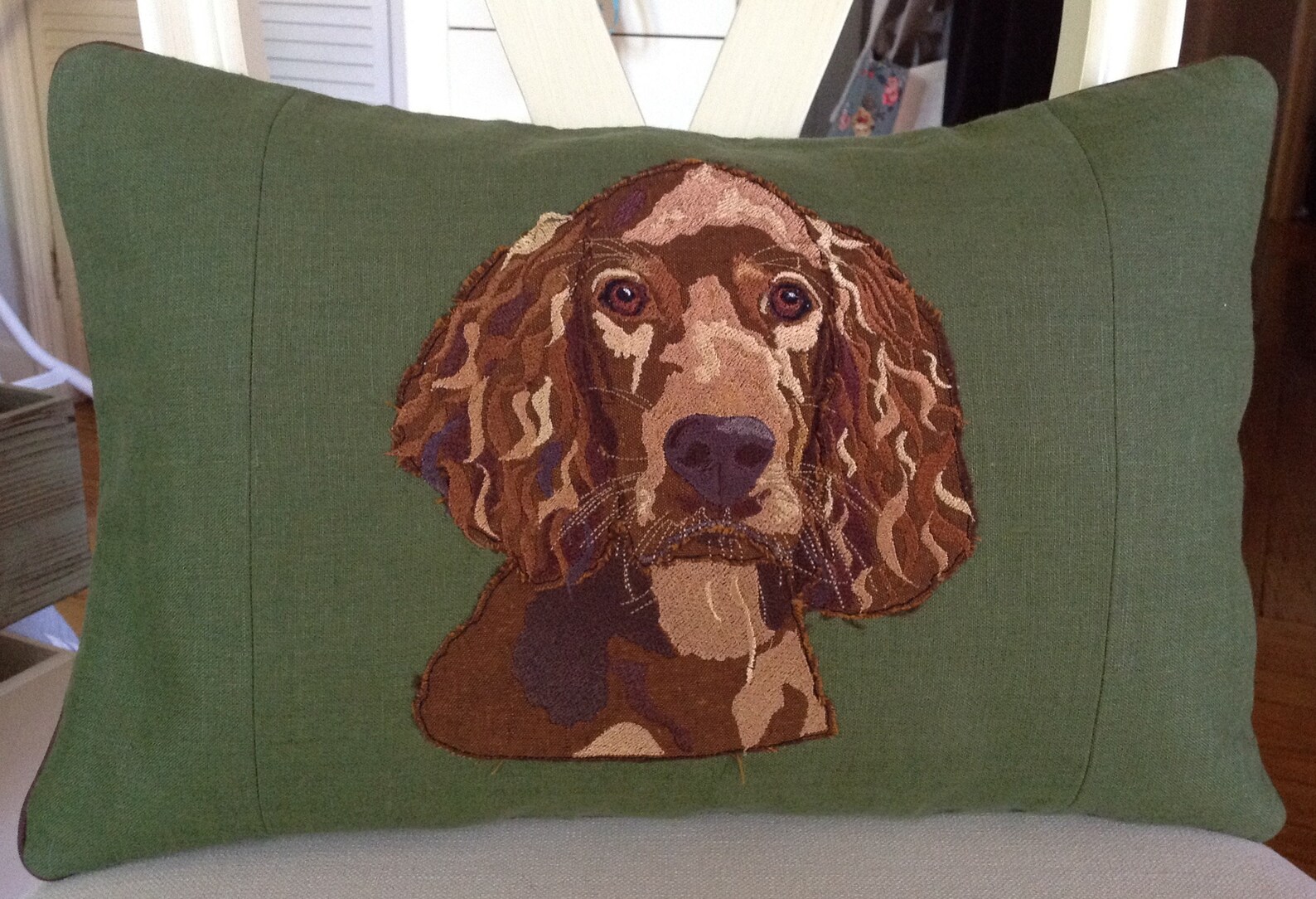 Raw Edge Applique 'red Setter' - Etsy