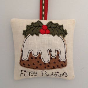 Raw Edge Applique Design 'figgy Pudding': Lavender Bag and Decoration - Etsy UK