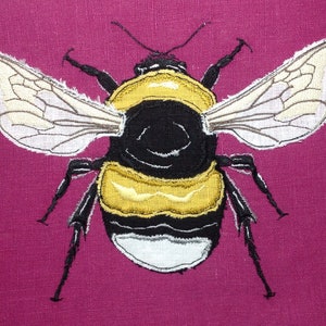 Raw Edge Applique Design 'bumble Bee' - Etsy