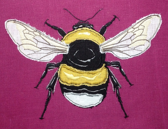 Raw Edge Applique Design 'bumble Bee' - Etsy Australia