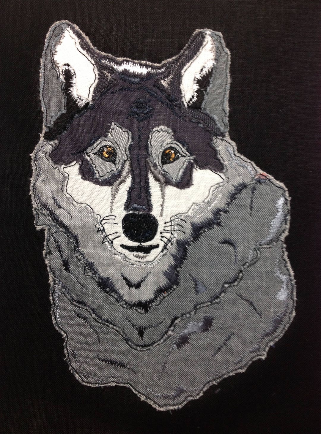 Raw Edge Applique 'wolf' - Etsy