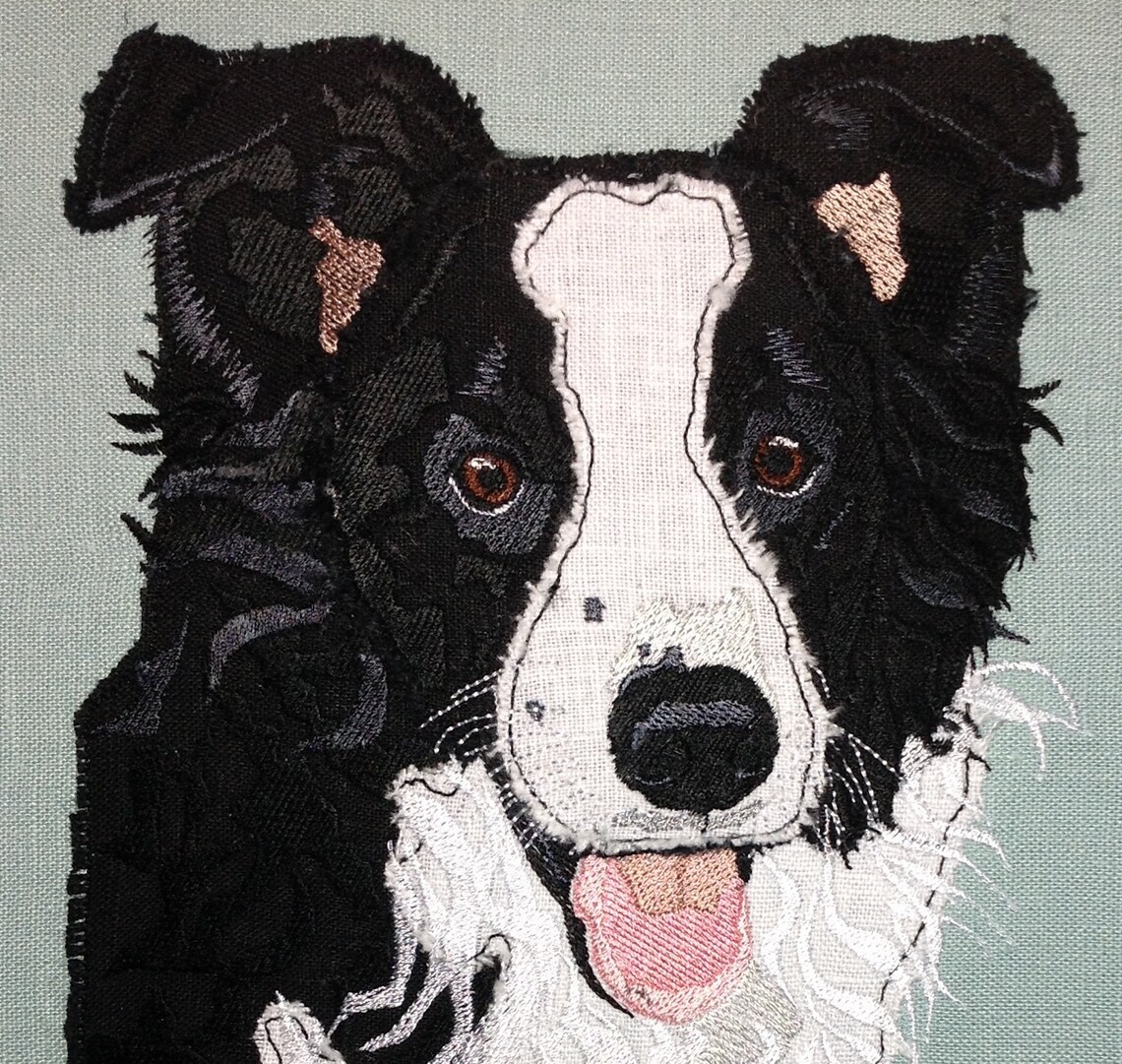 Raw Edge Applique 'RANGER the Border Collie/aussie | Etsy