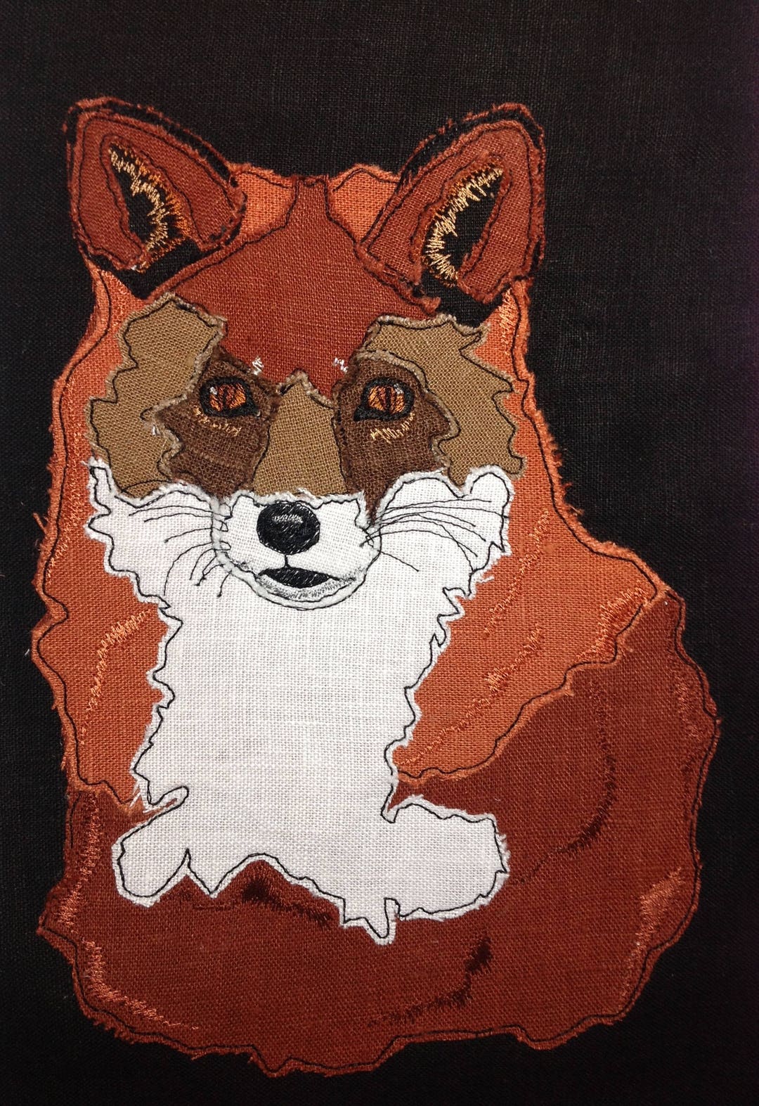 Raw Edge Applique 'mr Sly the Fox' - Etsy