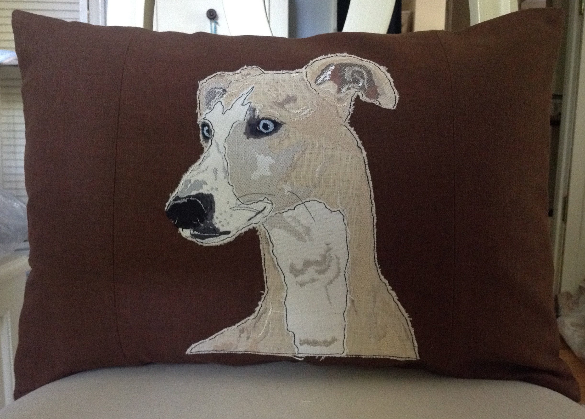 Raw Edge Applique 'GREYHOUND' - Etsy