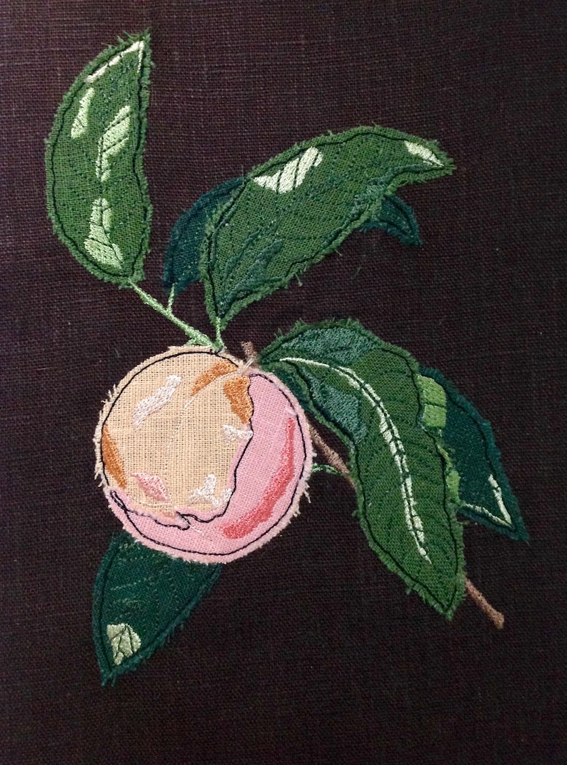 Raw Edge Applique Design 'just Peachy' - Etsy