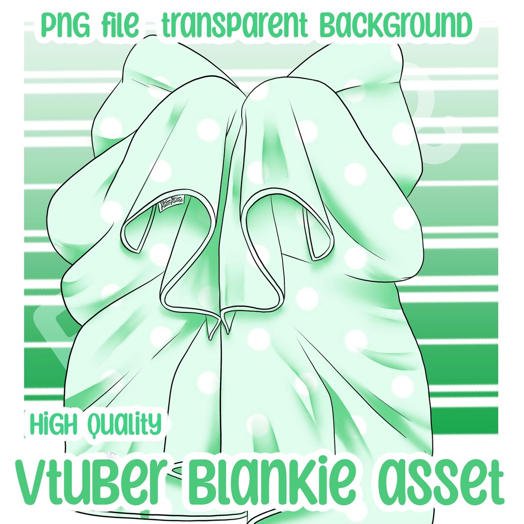 Vtuber Asset | Blanket | Blankie | Green | Polka Dots | Vtube Studio ...
