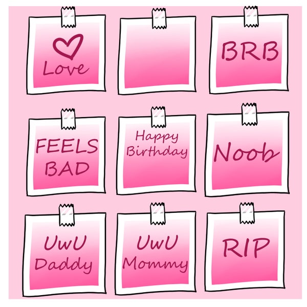 Sticky Notes Vtuber - Etsy