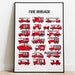Red Fire Brigade Team This Poster is Big and Red Its Great - Etsy