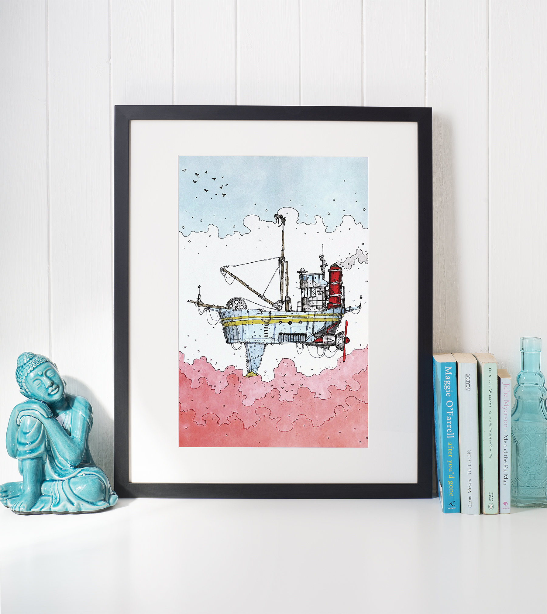 Ship Print Ships Posters Patrol Ship Dreamy Nautical Decor | Etsy