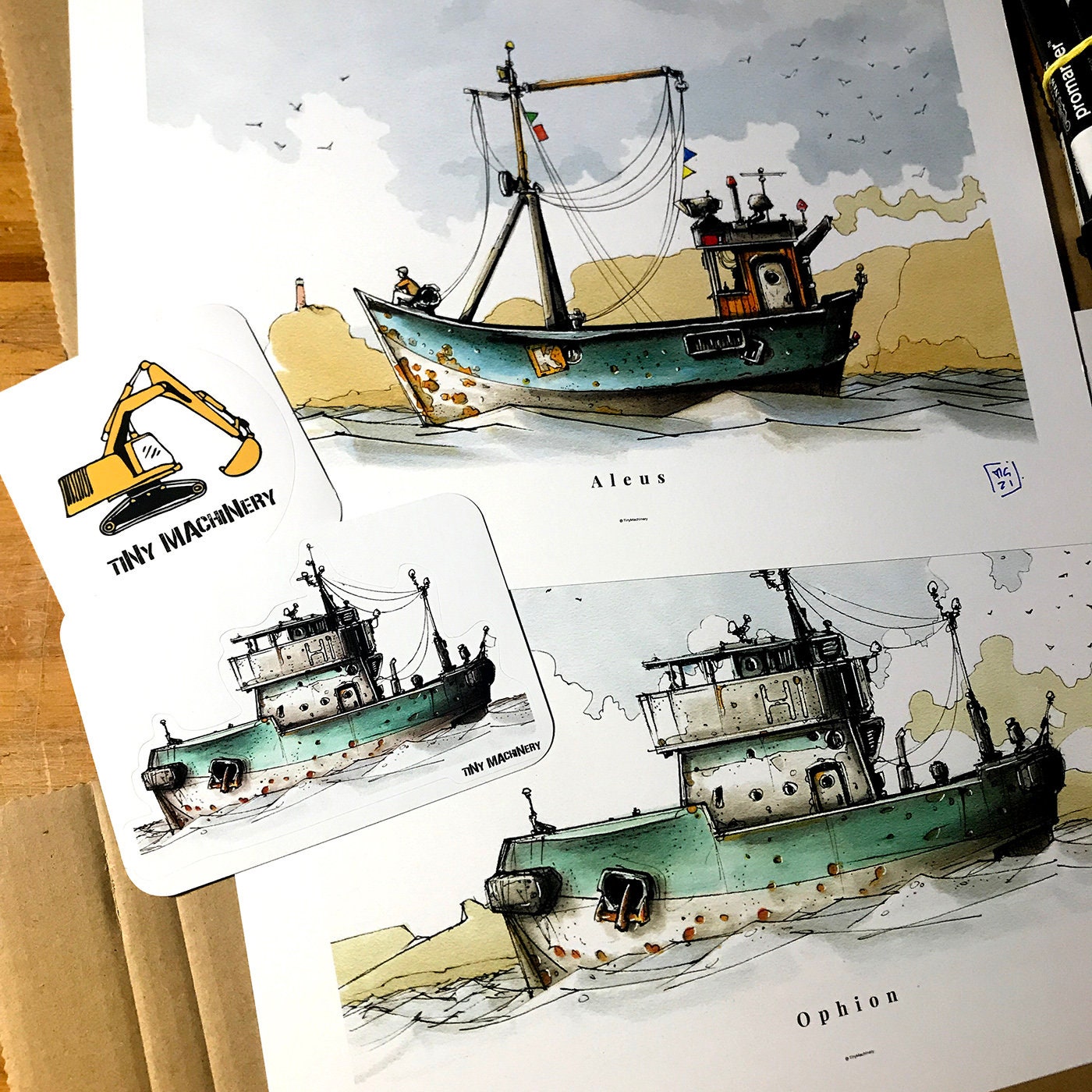 Fishing boat print Ships posters Tugboat Boat Decor Wall | Etsy