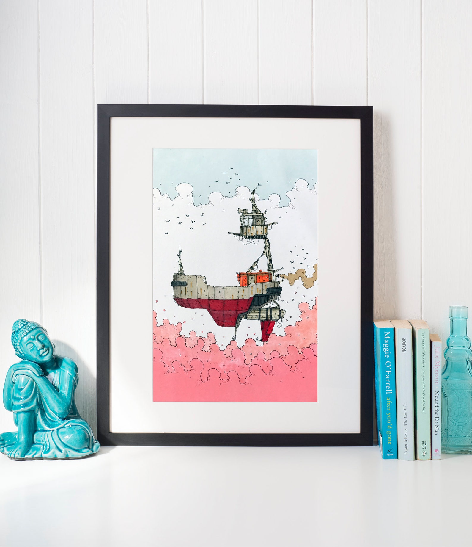 Ship Print Ships Posters Patrol Ship Dreamy Nautical Decor | Etsy
