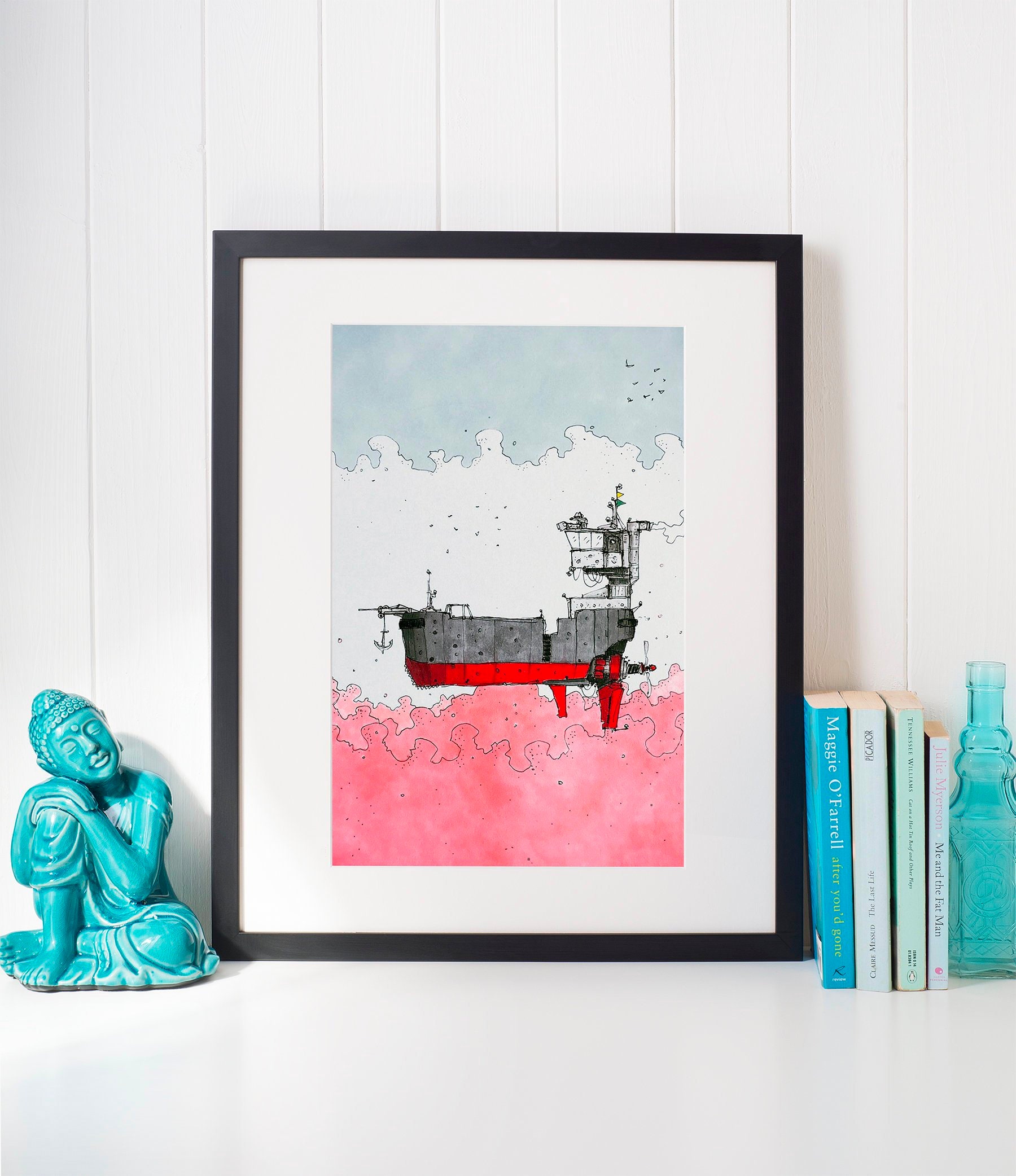 Ship Print Ships Posters Patrol Ship Dreamy Nautical Decor | Etsy