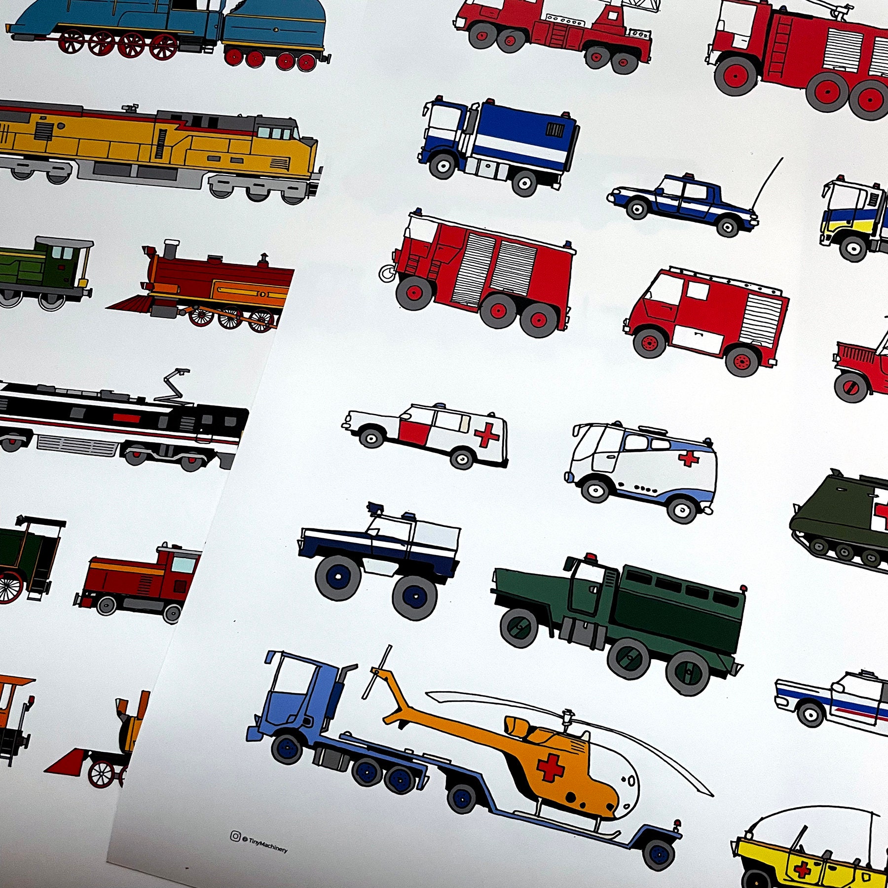 Rescue Team Poster Emergency Ambulance Police Kids Decor - Etsy