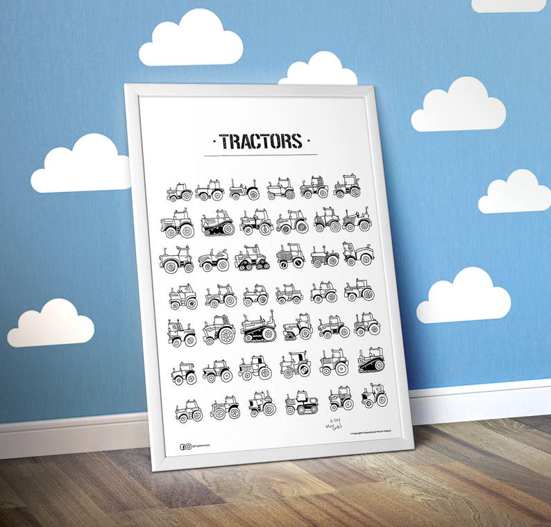 Tractor Poster John Deere Room Decor for Kids Tractor Gift | Etsy