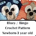Bluey/ Bingo Character Felt Pieces - Etsy