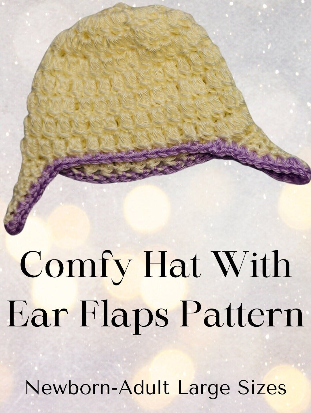 Comfy Hat PATTERN With Earflaps- Newborn to Adult Large - Etsy