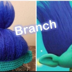 Troll Hat, Princess Poppy and Friends- Branch, Creek, Smidge, Guy ...