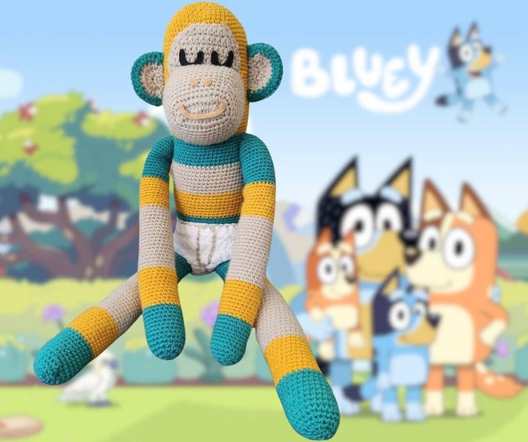 Crochet Mr. Monkeyjocks Amigurumi Crochet Bluey Stuffed Animal - Etsy