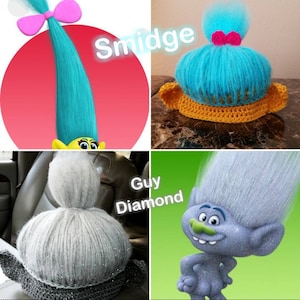 Troll Hat, Princess Poppy and Friends- Branch, Creek, Smidge, Guy ...