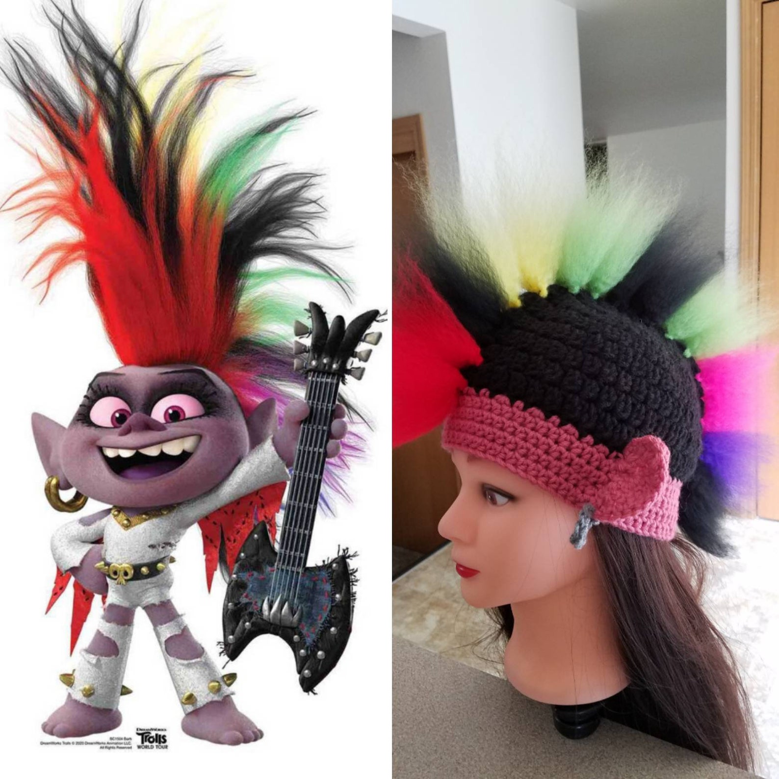Barb Trolls World Tour Crochet Hat - Etsy