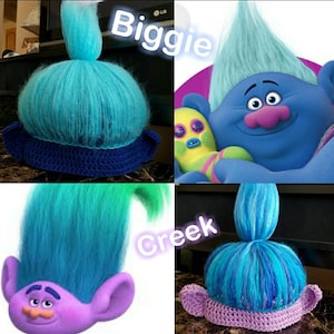 Troll Hat, Princess Poppy and Friends- Branch, Creek, Smidge, Guy ...