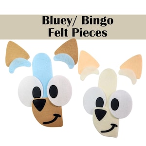 Bluey/ Bingo Character Felt Pieces - Etsy