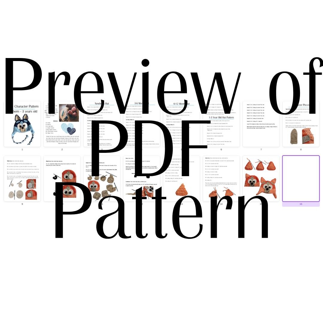Bluey Hat *PATTERN ONLY* Crochet Newborn- 3 Year Old Pdf Pattern Bluey ...