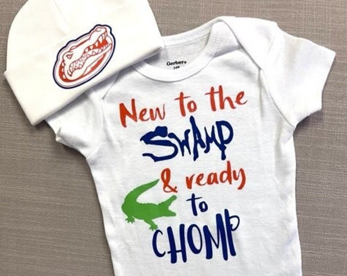 University of Florida Gator Baby Boy Bodysuit and Hat Set - Etsy