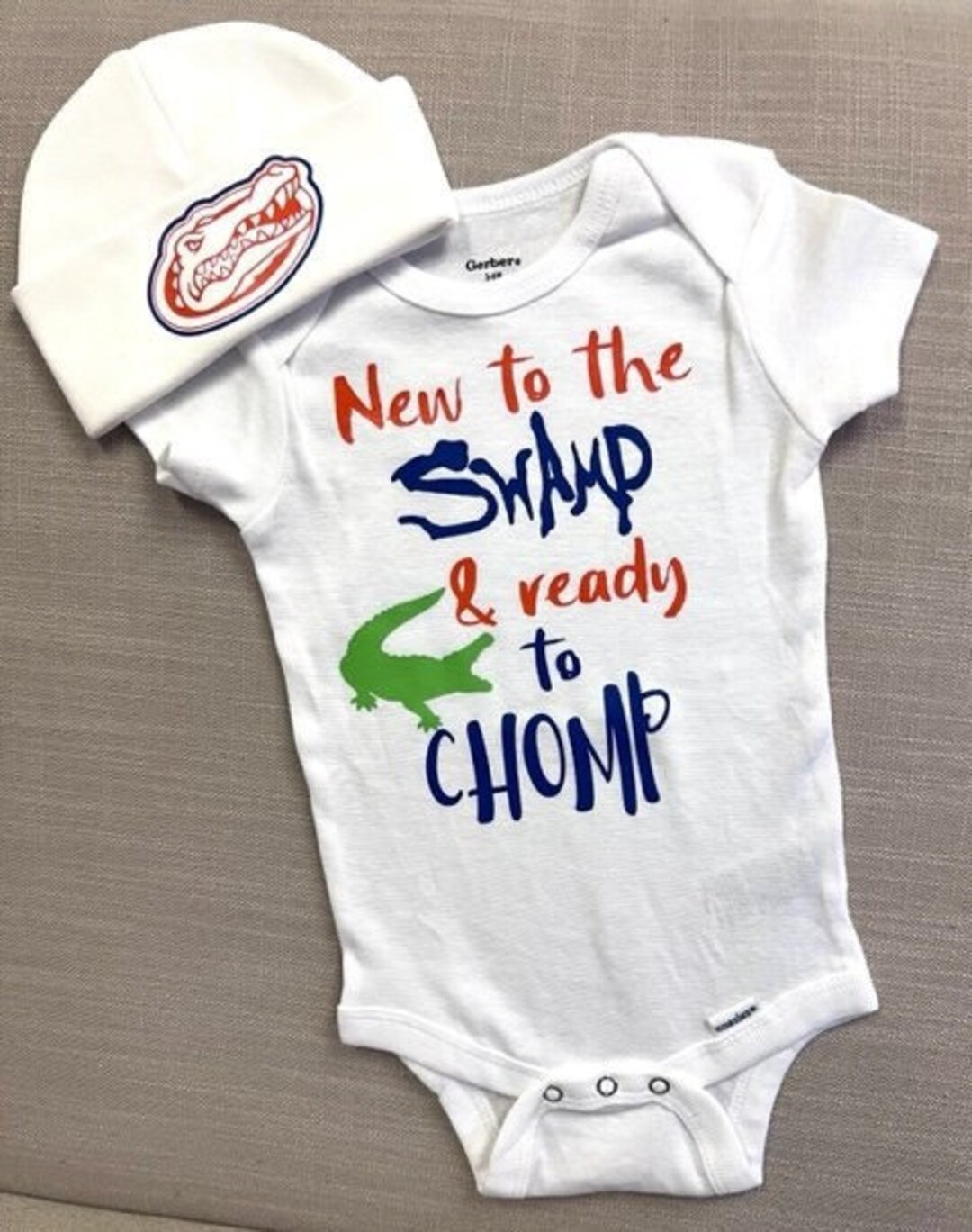 University of Florida Gator Baby Boy Bodysuit and Hat Set - Etsy