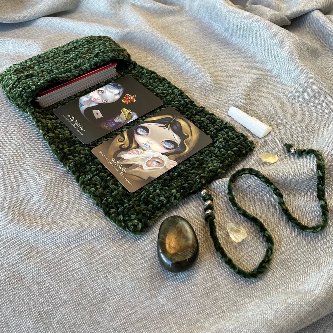 Crochet Tarot and Oracle Deck Mat and Carrying Case - Etsy