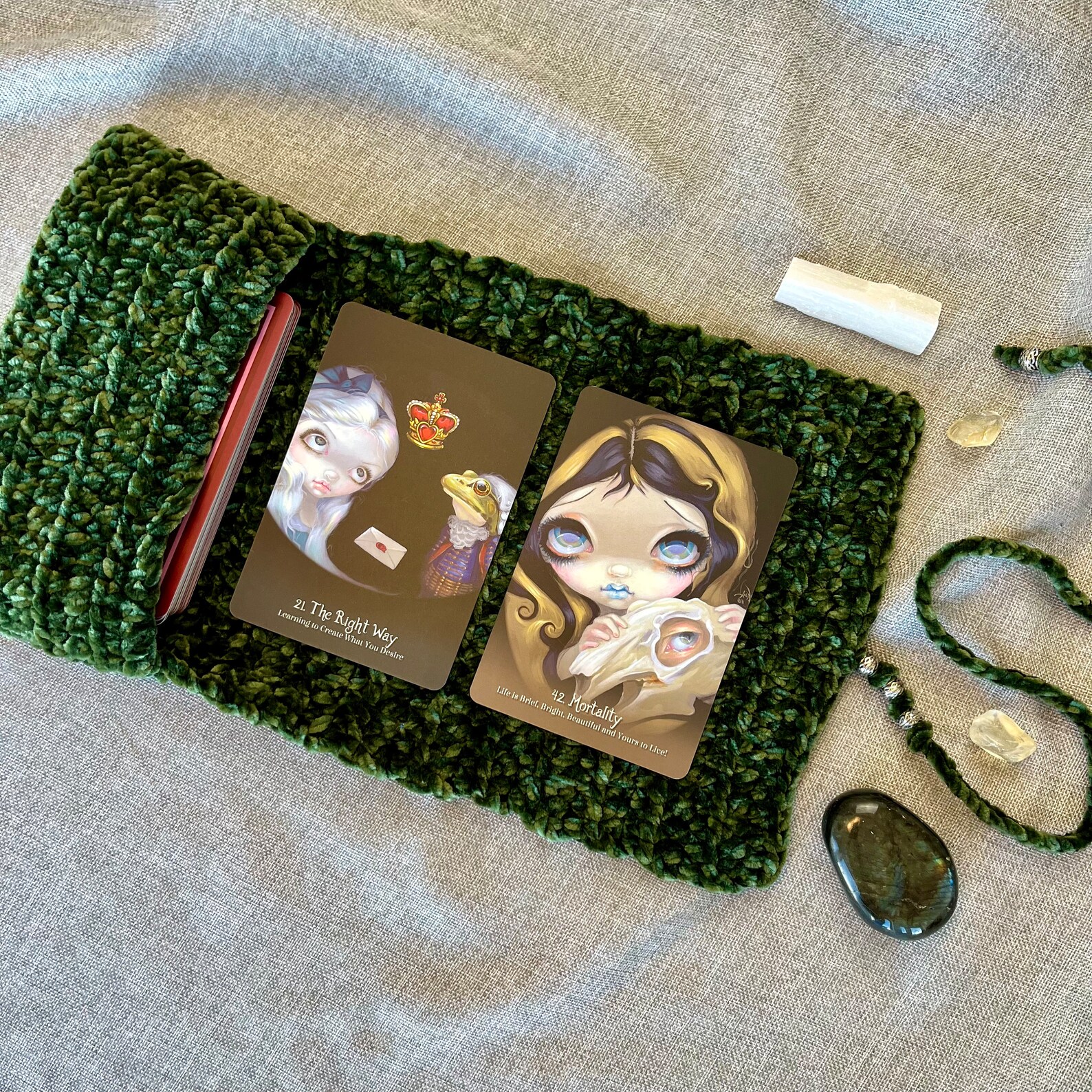 Crochet Tarot and Oracle Deck Mat and Carrying Case - Etsy
