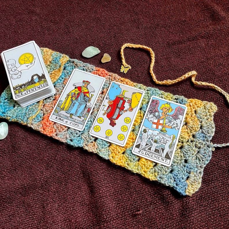 Crochet Tarot and Oracle Deck Mat and Carrying Case - Etsy