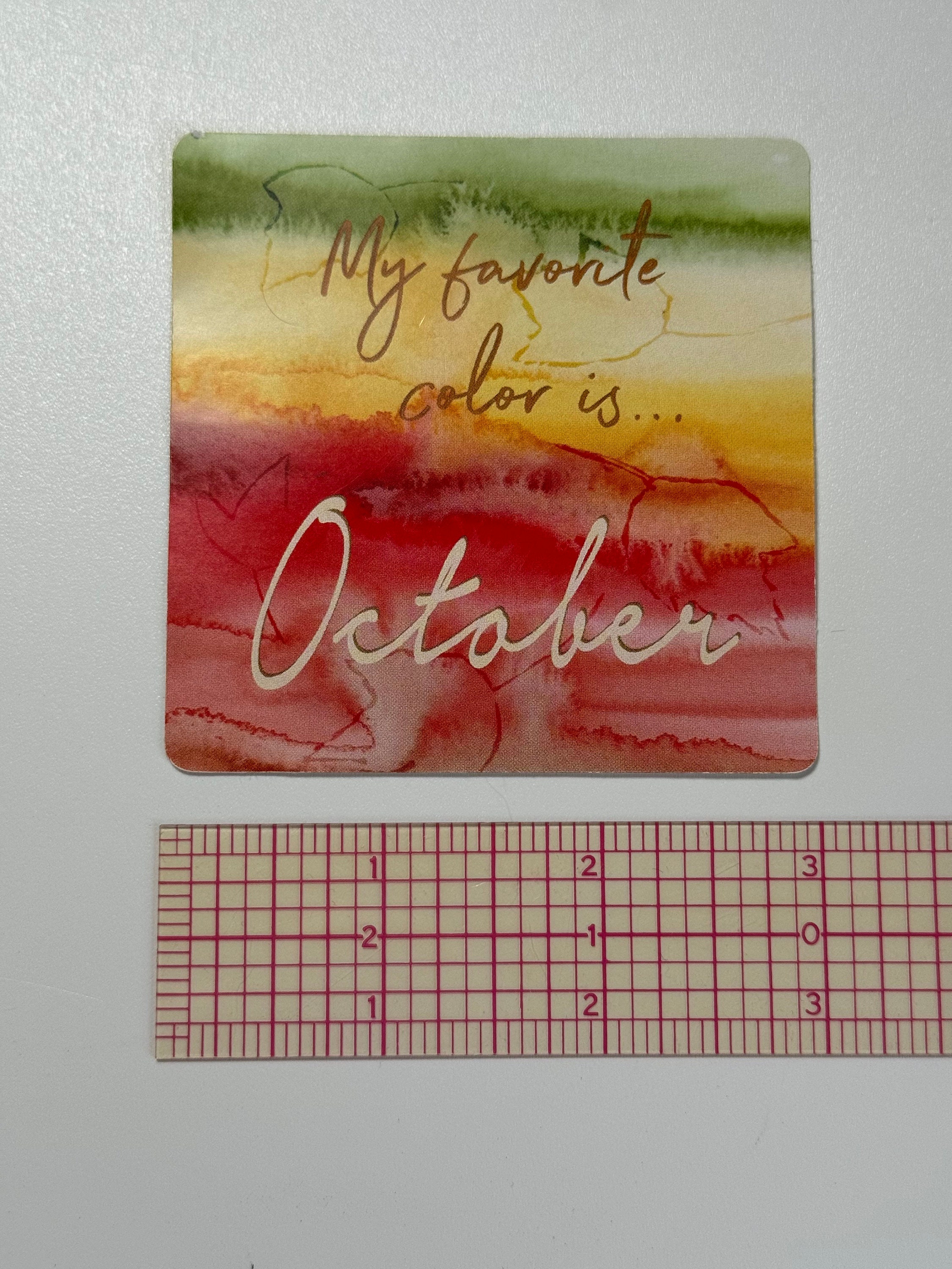 Fall Sticker: October Watercolor Art, Autumn Leaves (3x3 Inch) - Etsy