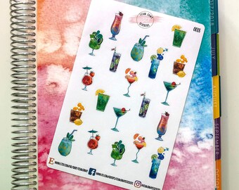 Cocktail Stickers | Etsy