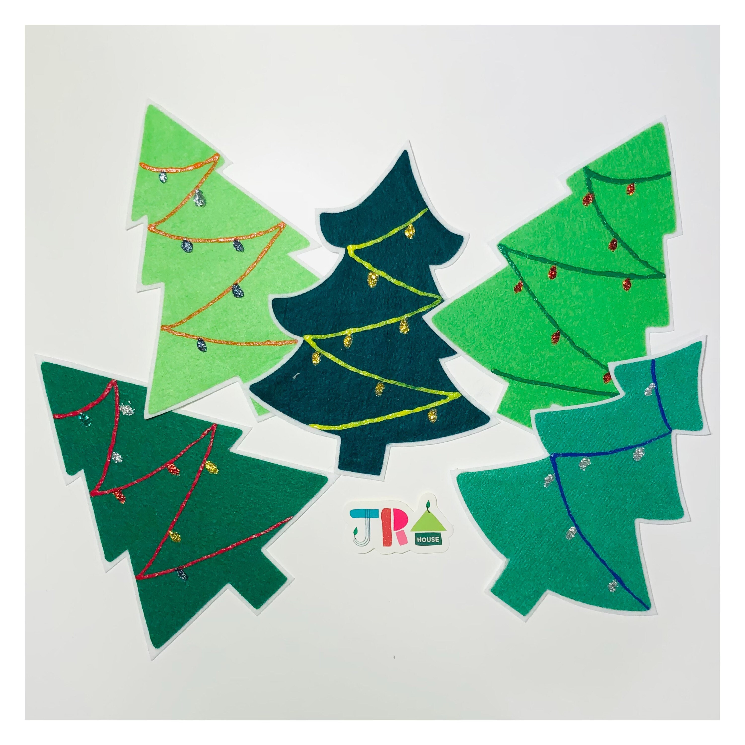 Five Little Christmas Trees: Flannel Felt Board Story | Etsy